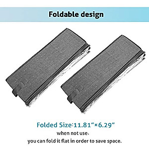 Under Bed Shoe Storage Organizer,Closet Shoes Storage Boxes Bin Container (2 Pack Fits 24 Pairs) with Clear Cover and Reinforced Handle for Sneakers,Clothes, Toys, Gray with Printing