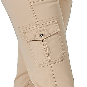 Lee Women's Relaxed Fit Austyn Knit Waist Cargo Capri Pant, Café, 16