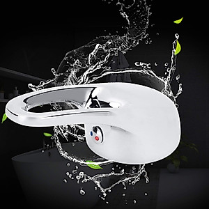 CYSFETENA Faucet Handle, Chrome Plating Zinc Alloy Long Tap Lever Handle Single Lever Faucet Lever Handle Ultra Wide Sink Faucet Handle Replacement for Bathroom Kitchen (35mm)