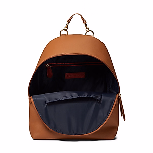 Tommy Hilfiger Kendall II Medium Dome Backpack Saffiano PVC Cognac One Size
