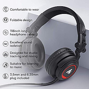 MAONO USB Podcast Microphone with Headphone Set, Zero-Latency Monitoring Computer Condenser PC Mic 192KHZ/24Bit with Mute Button for Recording, Voice Over, Streaming（AU-PM401H）
