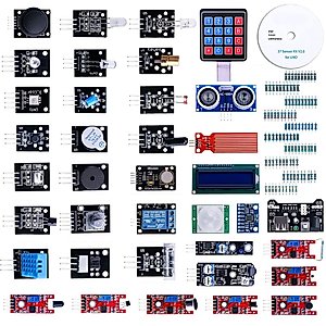 MMOBIEL 37 in 1 Sensor Modules Kit Complete Set for Most Single Board Computers Compatible with Arduino IDE UNO R3 Mega Nano Incl. Tutorial