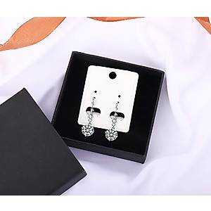 Drop Dangle Earrings Leverback 9MM 2.75ct and 2pcs Small CZ Cubic Zirconia Design 15K White Gold Plated with Hypoallergenic Hoops Gorgeous Gift for Women