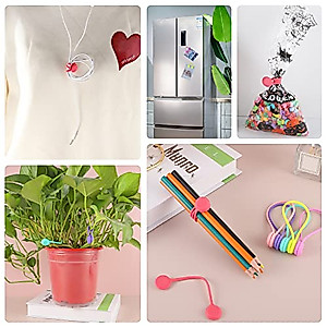 18 Pack Magnetic Cable Ties, Silicone Cable Management Ties Reusable Magnetic Cord Ties Magnetic Cable Organizer for Organizing, Fridge Magnets, book Markers