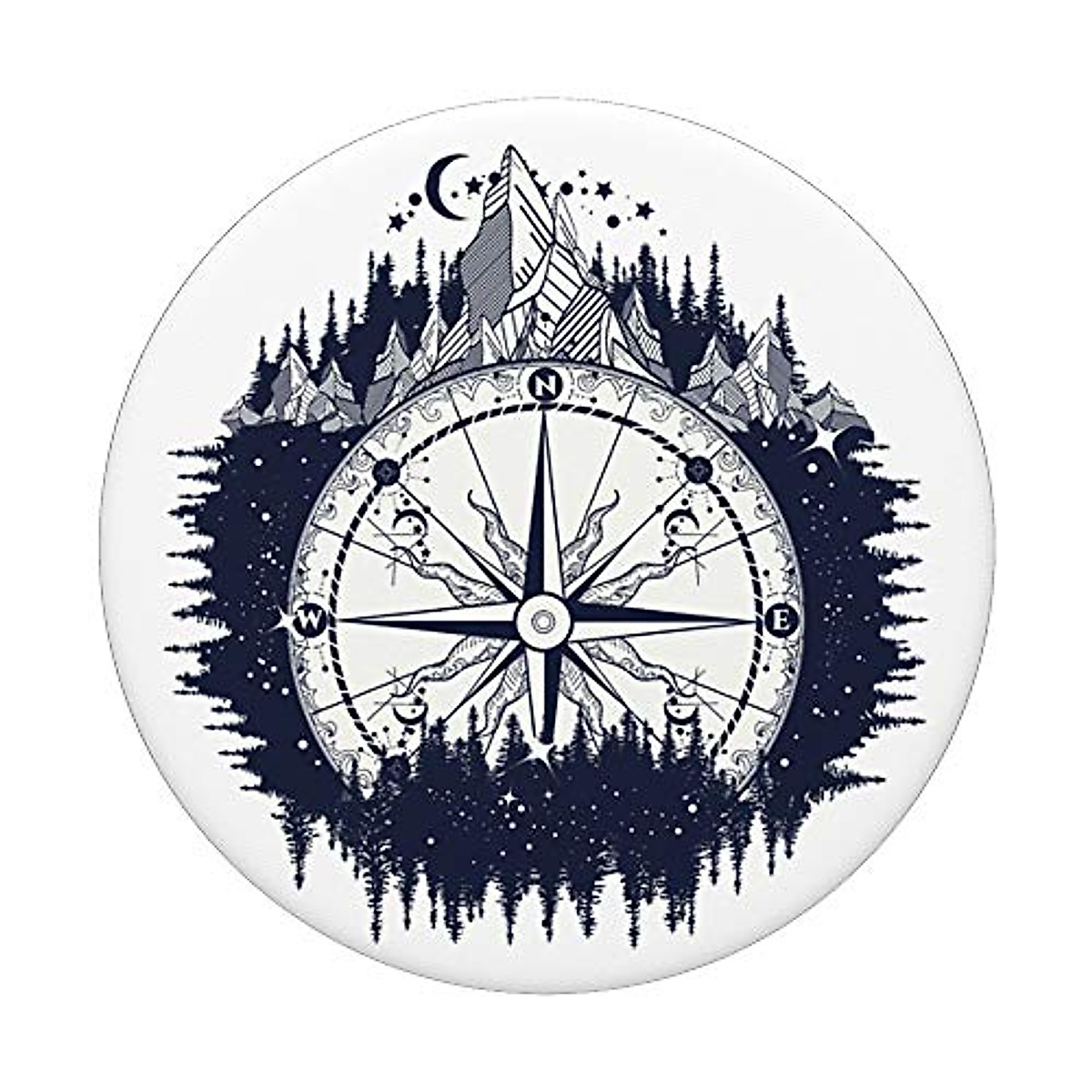 Travel Compass / Celtic Mountain Design PopSockets PopGrip: Swappable Grip for Phones & Tablets