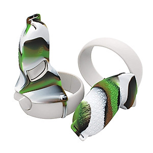 CALIDAKA 1pair Touch Controller Grip-Cover for Oculus Quest 2,Soft Silicone Anti-Throw Handle Protective Sleeve,VR Controller Grip Accessories