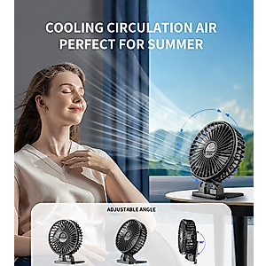 2Pack Desk Fan, USB Fan for Desk, Mini Desk Fan, 3 Speed Rotation Strong Wind, Protable Small Desktop Cooling Fan, Quite Mini Personal Fan for Home Office Table Bedroom Travel Curise(Black)