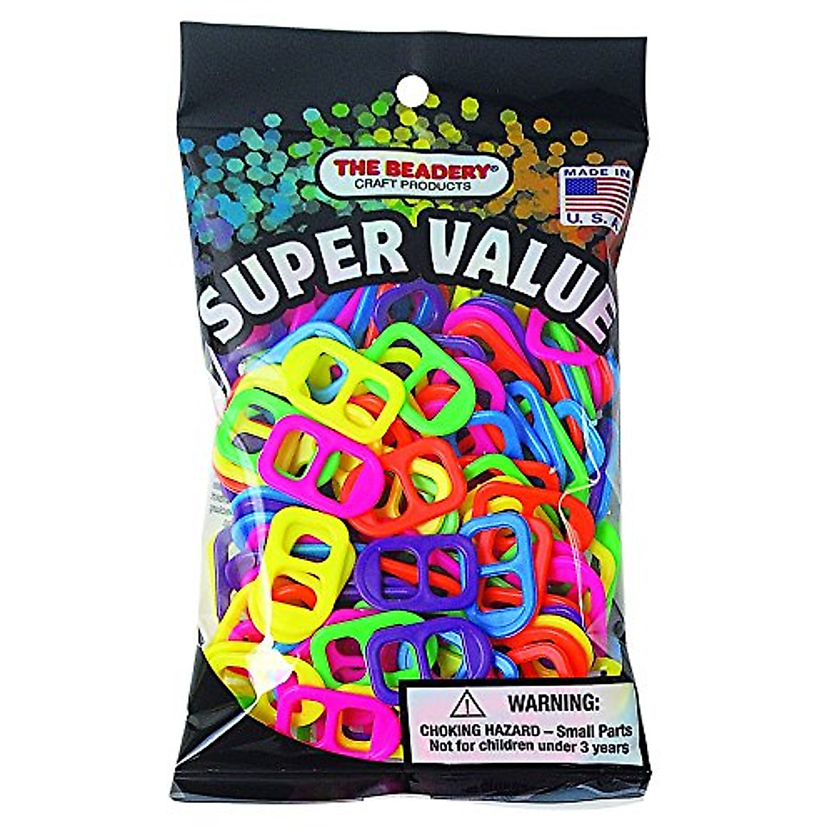 The Beadery Neon SODA POP TAB HOT Multi, 150 Pieces