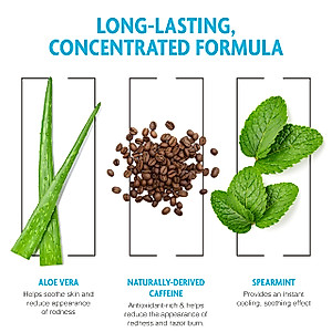 Pacific Shaving Company Caffeinated Aftershave, Men's Grooming Product - Antioxidant Daily Face Lotion + After Shave - Soothing Aloe & Spearmint Post Shave Balm for Sensitive Skin (7 Fl Oz, 3 Pack)