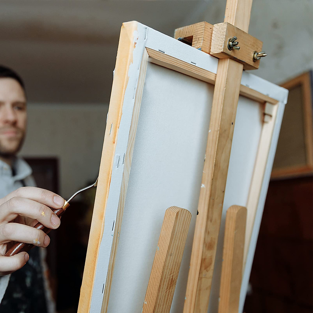 1 Set Canvas Frame Oil Painting Base Frame Practical Oil Canvas Stretcher Canvas Supporting Frame DIY Frame Bars Frame for Oil Paintings DIY Canvas Stretcher Canvas Stretched Frame