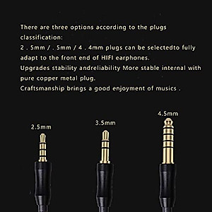 Audio Cable 16 Core Upgrade Silver Plated, FEDAI Balanced Replacement Cable, MMCX Detachable Earphone Cable Replacement Earphone Wire for Shure 846 535 215 315 425 MAGAOSI K5 LZA4 A5(mmcx, 2.5 mm)