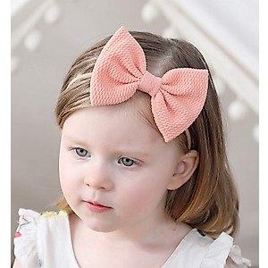 Toptim Baby Girl's Headbands and Bows for Newborn Infant Toddler Photographic Accessories (4.1“ Bows)