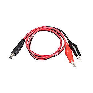 uxcell 2.1mmx5.5 mm 12V DC Male Jack to Alligator Clip Power Cable Connectors 54cm for CCTV Security Camera Lighting Adapter