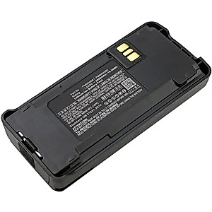 Replacement Battery for Motorola CP185 CP1200 CP1300 CP1600, fits Part No PMNN4476A PMNN4082 PMNN4081AR, 7.5V 2600mAh