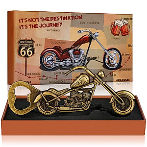 LULLEA Motorcycles Beer Bottle Openers, Birthday Christmas Gifts for Men Women Husband Boyfriend, Beer Gifts for Men, Motorbike Gifts for Men, Presents for Dad, with Gift Box And Card