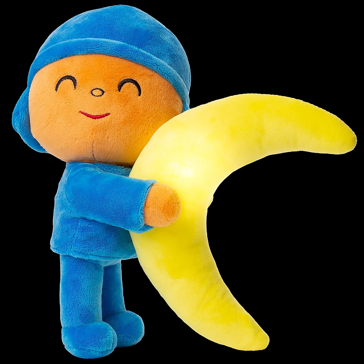 Pocoyo Light Up Plush - Acts as a Night Light and Sleep Soother - for Toddlers, Girls and Boys - Officially Licensed Light Up Doll - Preschool Leaning Plush Bedtime (Light Up Moon Plush)