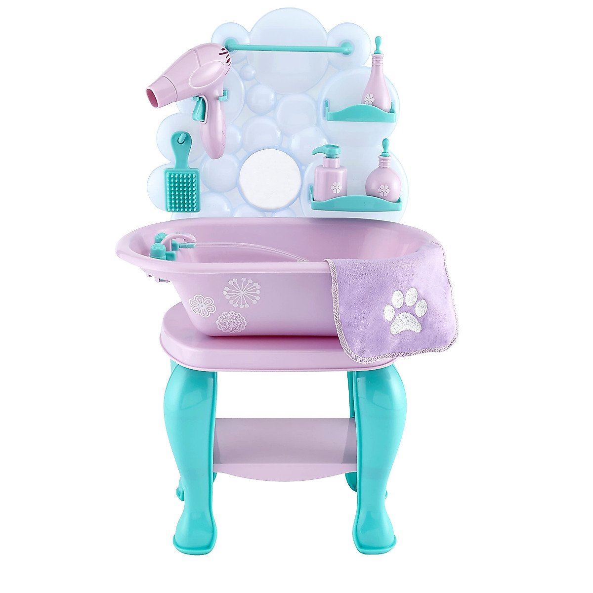 Journey Girls Pet Grooming Playset with 5 Accessories for 18 Inch Dolls, Pretend Play