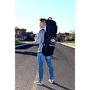 GoRide Elite Electric Longboard Skateboard Backpack Bag Carrier with Laptop Holder (Black)