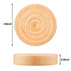 72 Pieces Wood Checkers 1.06 Inch Wooden Checkers Pieces Set with Stackable Ridge in Drawstring Storage Pouch for Board Game, Dark Brown and Natural