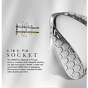 Kinboofi TANGZU SHIMIN LI in Ear Monitor, N52 Magnet Dual Cavity Design Dynamic Driver HiFi IEM,Sport Noise Isolation Wried Headphone with Detachaable 2pin Cable for Audiophile Musician (Gold)