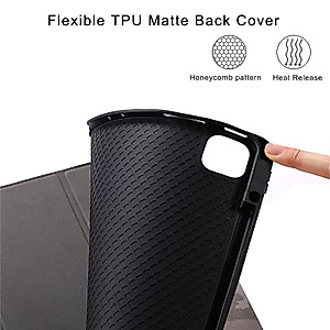 Gray Leopard Protective Cover for iPad Pro 12.9 inch with Pencil Holder Pocket for iPad Pro 12.9" 2022 6th 2021 5th 2020 4th 2018 3rd Gen Shockproof Case for iPad Pro 12.9" Newest