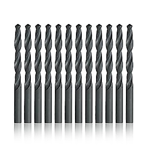 Drill America - DWDN44P12 #44 High Speed Steel Black Oxide Drill Bit (Pack of 12), DWDN Series