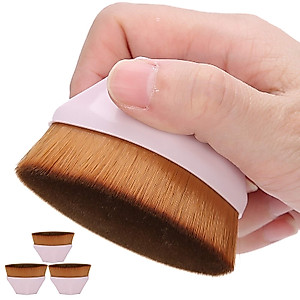 3pcs Makeup Liquid Brushes, 2 Colors Petal-shaped Handle Cosmetic Flat Brushes Cosmetic Brushes Beauty Tool()