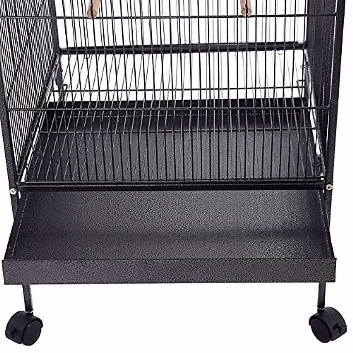 Talis 58” Large Bird Cage with Rolling Stand – Wrought Iron Birdcage for Cockatiels, Parrots, Parakeets, Conures – with 360° Swiveling Coasters, Easy to Clean, Super Strong, Sturdy and Durable