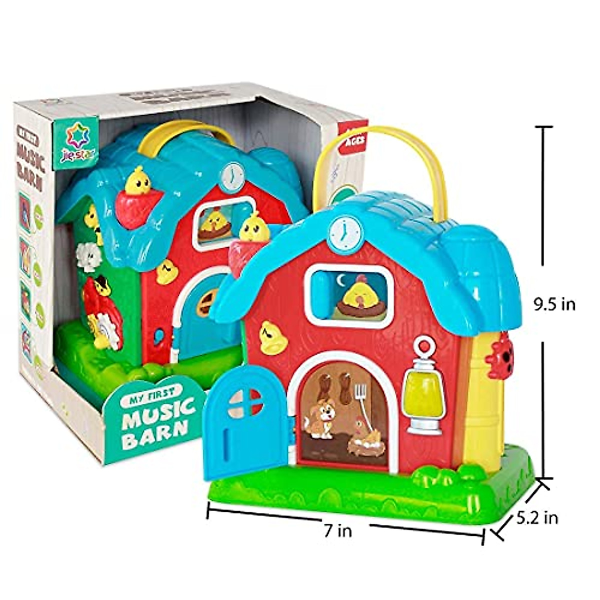 HISTOYE Musical Barn Activity Cube Learning Baby Toys for 1 Year Old Developmental Toddler Early Educational Baby Toys 12-18 Months Interactive Toys for 1 2 3 4 Year Old Girls Boys