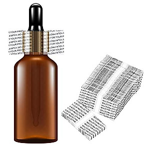 Shrink Bands,45x23mm 200Pcs Printed Perforated Heat Shrink Wrap Sealer for 1oz Glass Bottle Cap Fits 3/4" to 1" Diameter
