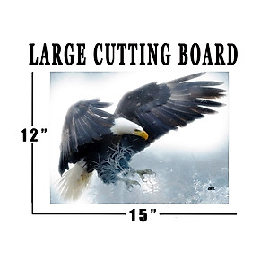 American Bald Eagle Flying Kitchen Glass Cutting Board Patriotic Decorative Gift Design