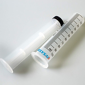 ELYSAID Reusable Large Plastic 100ml Syringe with 120cm (47in) Handy Plastic Tubing