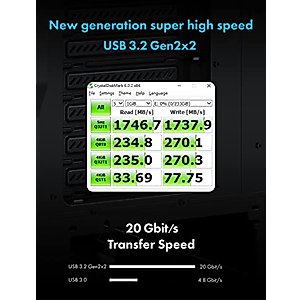 GRAUGEAR 3.5 Inch Front Panel USB C Hub, SD/microSD Internal Card Reader, 20Gbps USB 3.2 Gen 2x2, 20-pin Type-E Key-A Header & USB3.0 Header & 15-Pin SATA Power Connector Required [G-MP01CR]