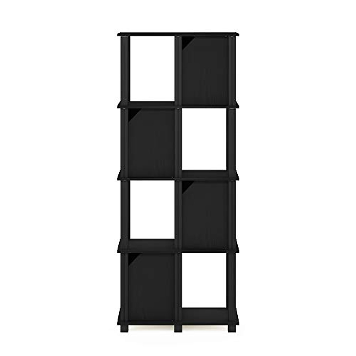 Furinno Brahms Storage Shelf, 5-Tier, Black Oak/Black