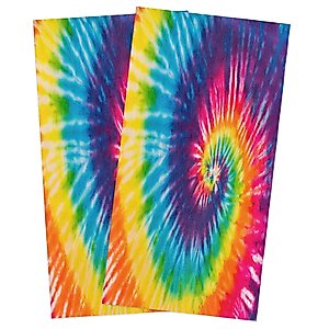 Zadaling Cotton Kitchen Towels Artwork Rainbow Florals Kitchen Dish Cloths, Ultra Soft Absorbent Quick Drying Dish Towels, Tea Towels/Bar Towels/Hand Towels for Bathroom 2 Pack