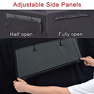 QXSMAHP Pack N Play Blackout Cover Crib Blackout Cover Stretchy Breathable Pack N Play Cover for Baby Provide More Cozy Dark Sleep Space (Black)