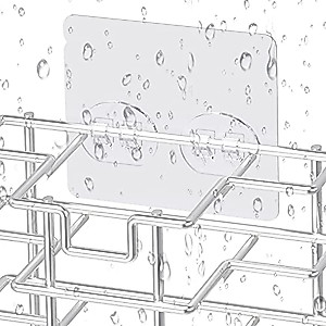 Linkidea 10 Packs Shower Caddy Adhesive Replacement, Wall Mount Hook Sticker for Toothbrush Holder, Adhesive Hooks for Bathroom Kitchen Corner Shelf