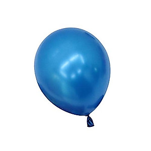 10inch Pearl Dark Blue Pearl Black Balloons 100pcs Perfect for Birthday Party Bridal Baby Shower Engagement Wedding Party Decor (Blue)