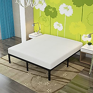 Tooyyer King Bed Frame 18inch High Heavy Duty Steel Slat Maximum 2500 lbs Support for Mattress Foundation No Box Spring Needed Easy to Assemble Non-Slip Noise Free Bed King