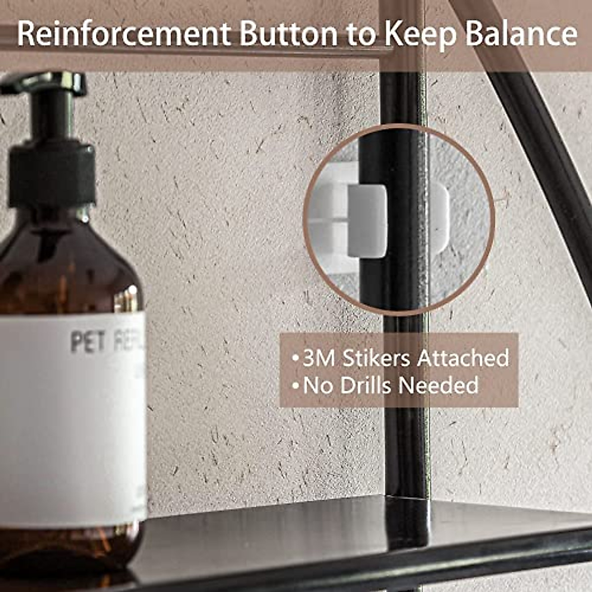 Dulce Domi 3-Shelf Bathroom Organizer Over The Toilet Storage, Bathroom Shelves Over Toilet, 27” L x 10” W x 66”H