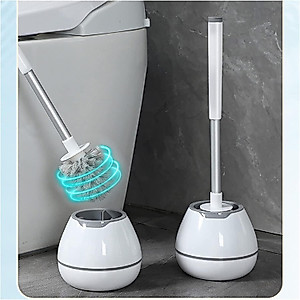 SAAKO Home Toilet Bowl Brush Floor Standing Toilet Brush Set with Tweezers Toilet Cleaner Brush for Bathroom Storage Cleaning