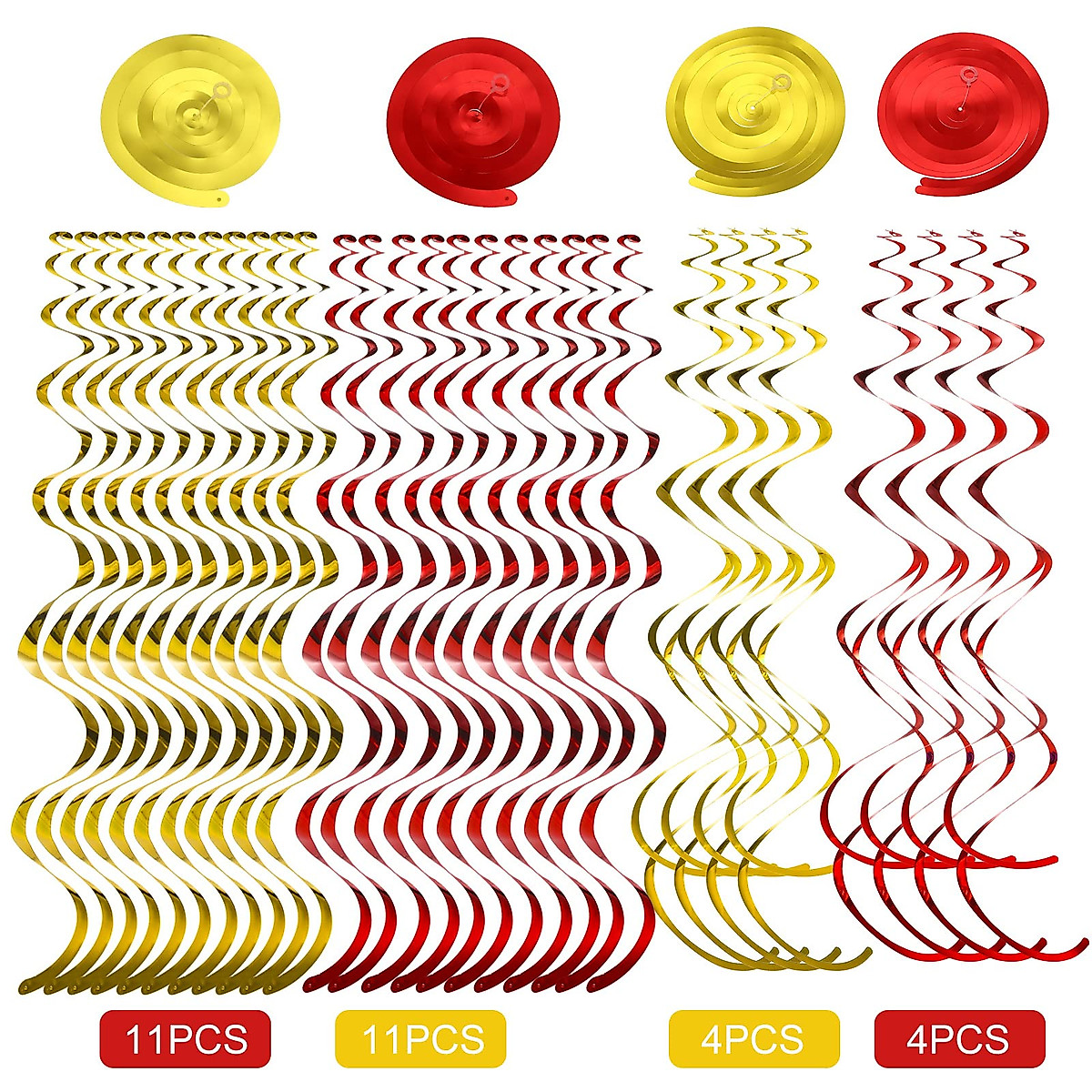 30 Pieces Fire Truck Hanging Swirl Decorations Firetruck Birthday Decorations Swirls Firefighter Party Favors Fire Truck Party Hanging Swirls for Fireman Theme Birthday Baby Shower