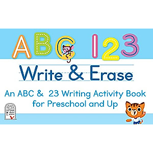 Write & Erase ABC and 123: Wipe Clean Writing & Tracing Workbook Skills for Preschool Kids and Up Ages 3-5: Includes Letter and Number Tracing, Early ... Erase Marker & Bonus Restickable Stickers.