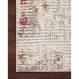 Loloi II Estelle Collection EST-04 Ivory/Multi, Transitional 5'-3" x 7'-8" Area Rug