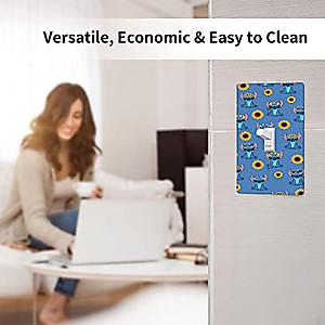 Cartoon 1-Gang Rocker Wall Plate Cover Cartoon Cute Mouse Decorative Light Switch Cover Cartoon Electrical Outlet Covers for Teens Boys Girls Kids Room Fun Novelty Gift Kitchen Accessories Decor