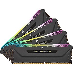 CORSAIR VENGEANCE RGB PRO SL 64GB (4x16GB) DDR4 3600 (PC4-28800) C18 1.35V Desktop Memory - Black