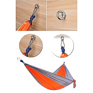 Hammock Hanging Kit, Load Capacity 1400 LBS, Stainless Steel Hammock Hooks Heavy Duty Carabiner Set for Hammock Yoga Swing Chair Indoor Outdoor Hammock Hook for Wall, Trees