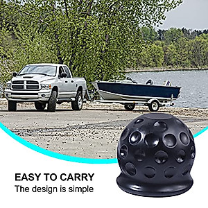 WINOMO 4pcs Trailer Ball Cover, Rubber Trailer Hitch Ball Cover, Towball Protect Cap Replacement Accessories for Daily Use Shop Store