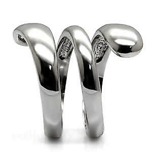 Marimor Jewelry High Polished Stainless Steel Coil Style Women's Fashion Cocktail Ring Size 8