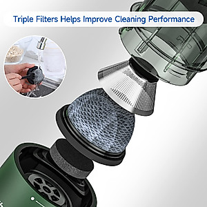 Chuboor Handheld Vacuum Cordless, Mini Vacuum with Air Buster, Portable and Rechargeable Mini Vacuum-Cordless for Home and Car (Black)